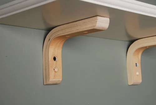Heavy Duty Laminated Angle Plywood Shelf Bracket Woood Wall Brackets ...