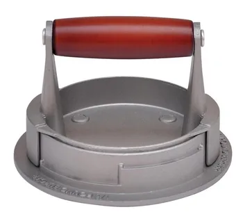 Homemade Non-sticksingle Burger Press Maker With Wooden Handle,Cast ...