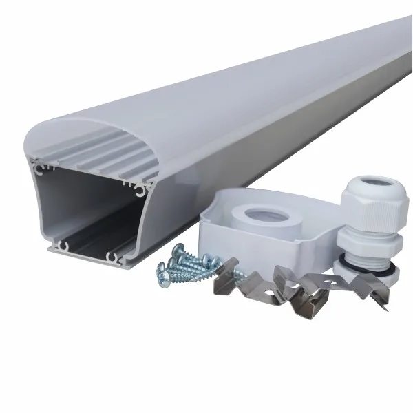 2ft 4ft 5ft 8ft Extruded Aluminum Ip65 Led Tri-proof Light Housing ...