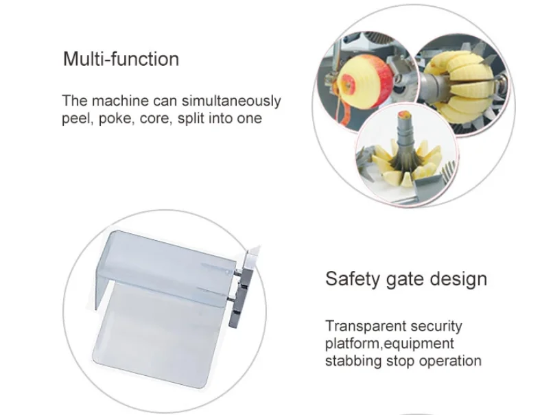 Apple Peeler Corer Slicer Cutter Machine Automatic Apple Slicing Skin ...