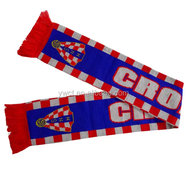 Yiwu Factory Made Croatia Knitting Football Fans Scarf - Buy Croatia ...