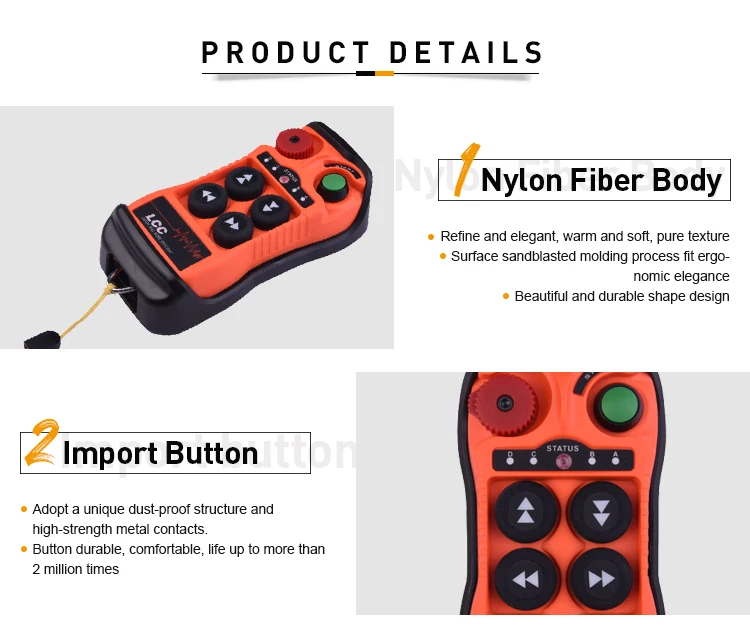 4 Single Speed + Wireless Emergency Stop Industrial Remote