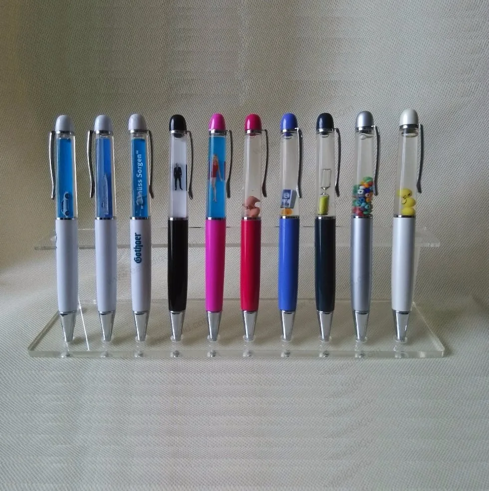 Promotional Floating Pen Liquid Filled With 3d Floater Plastic ...