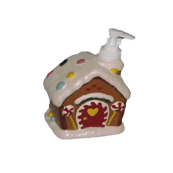 Gingerbread House Shaped Ceramic Liquid Hand Soap Dispenser - Buy ...