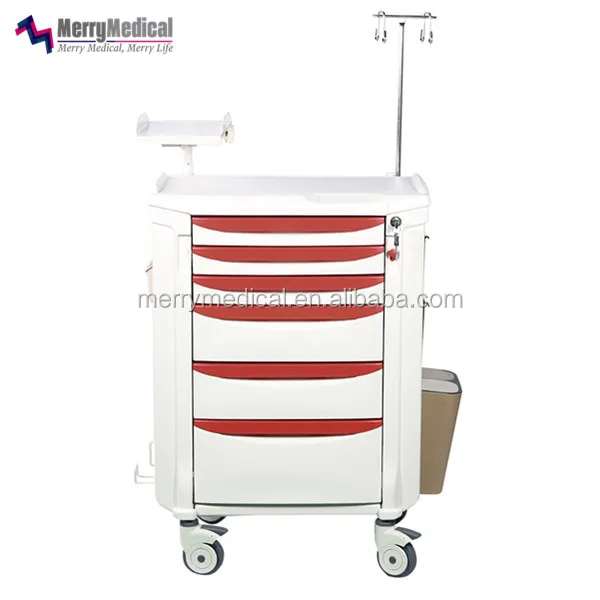 Hospital Equipment Datacenter Crash Cart Plastic Trolley DZ-QJ830
