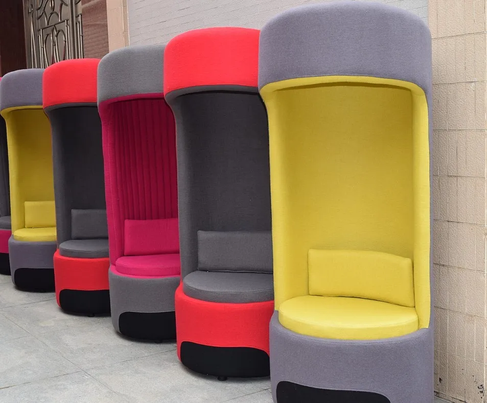 High Back Telephone Chair/ Phone Booth Meeting Pods Space Vip Meeting ...