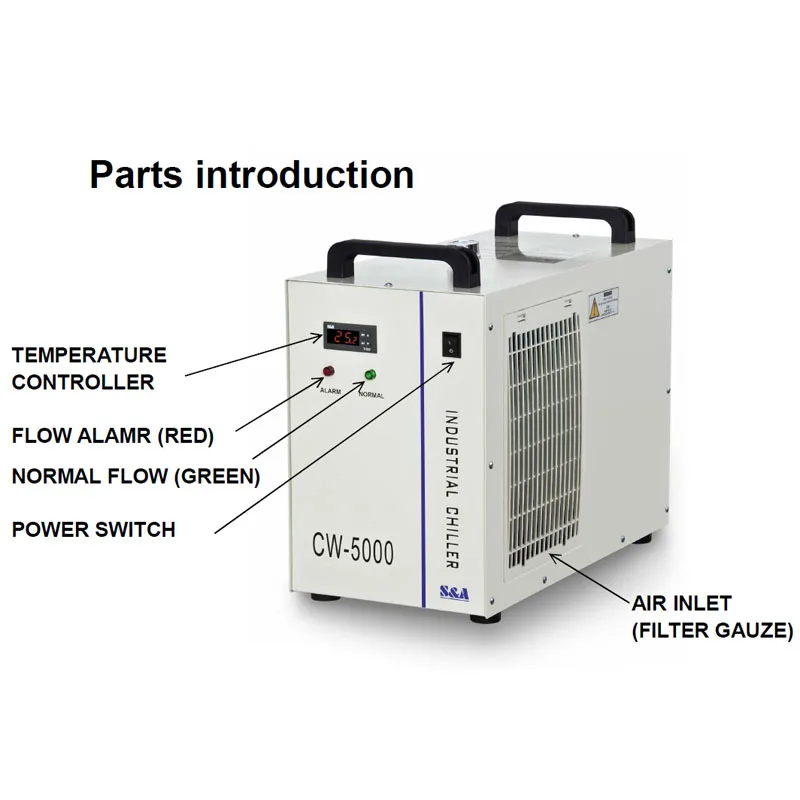 S&a Industrial Chiller Cw5200 Water Cooled Chiller System For Co2 Laser ...