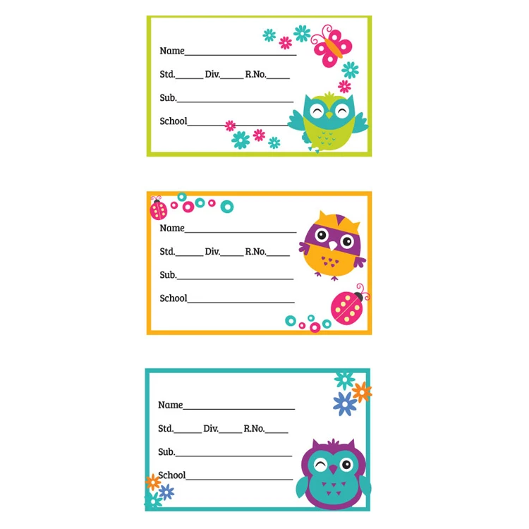 Home Garden Bottle School Stickers Books Large Personalised Kids Name 