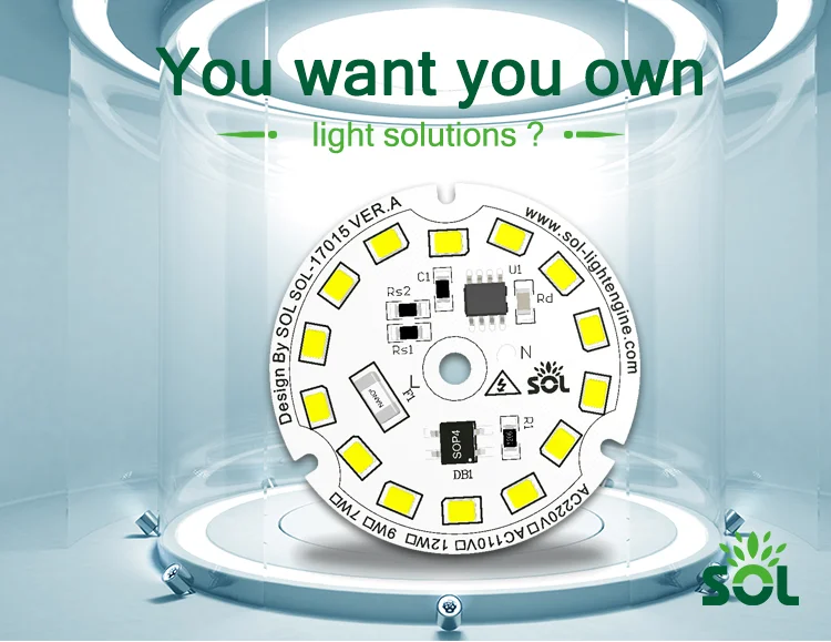 Newest Design Smd 2835 7-12w 110v 230v Round Ac Led Pcb Module - Buy ...