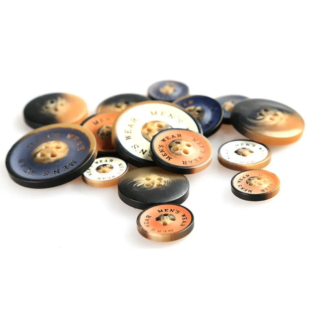 Classic Style Designer Shirt Buttons - Black 30mm Plastic Jacket Buttons