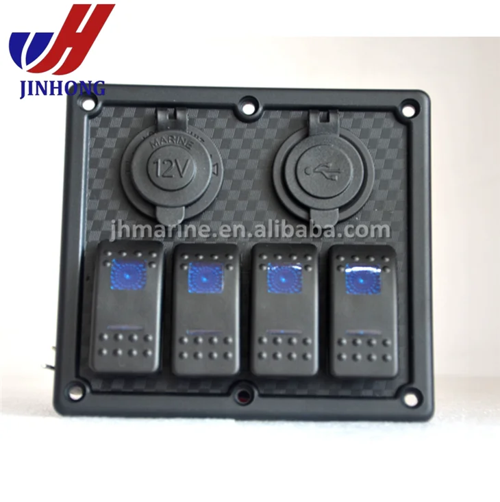 Custom 12v 20a Electric Racing Marine Boat Rocker Switch Panel - Buy ...
