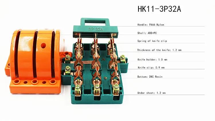 Electrical Symbol Knife Switch HK11 3P 32A - Change over Switch