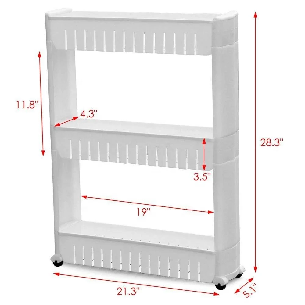 3 Tier Slide Out Storage Tower - Efficient Garage Organization