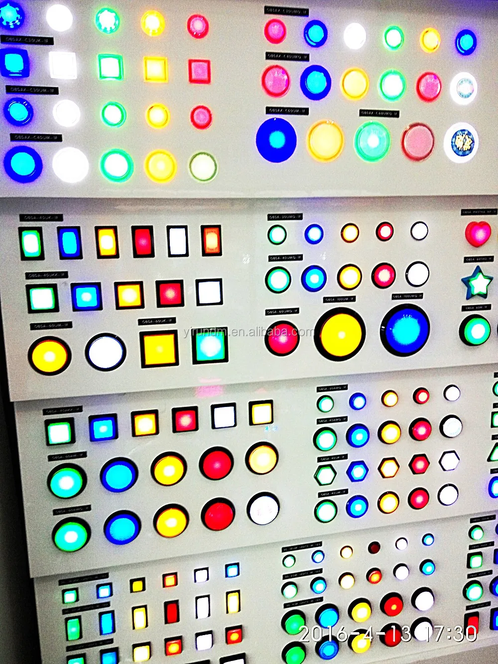 Led Lighted Silver Plated Push Button With Microswith - Buy Push ...