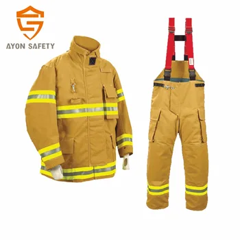 Aramid/cotton Fire Fighting Suit/fireman Uniforms/firefighter Coverall ...