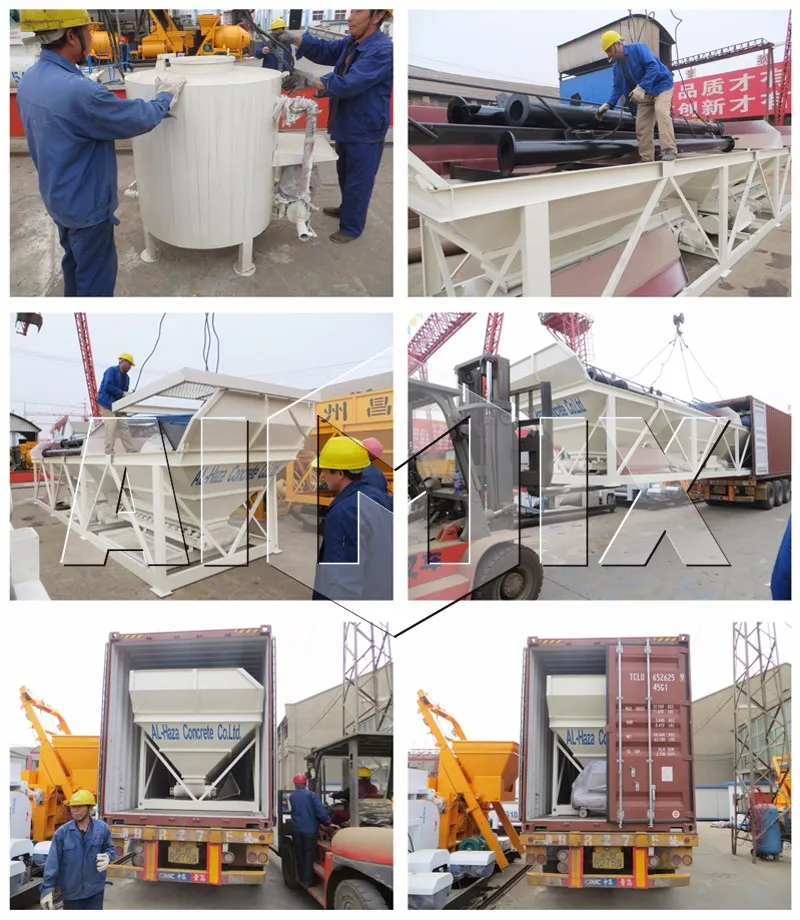 Aggregate Bins For Concrete Mixing Plant Accurate Weighing System 90m3 ...