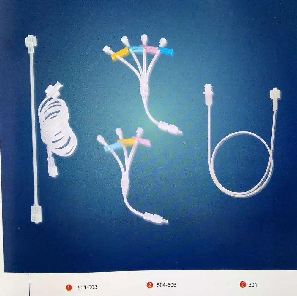 Medical Sterile High Pressure Extension Tubing,Coiled Male And Female ...