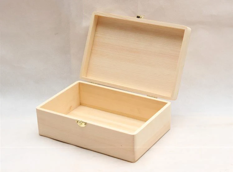 Custom Unfinished Pine Wood Boxes - Perfect for Crafts
