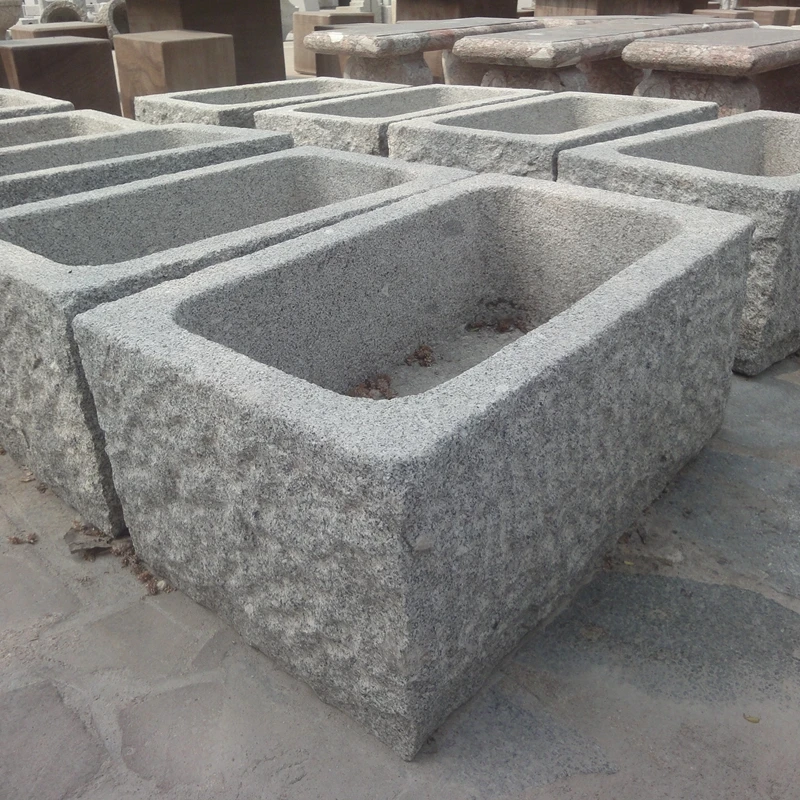 Wholesale Stone Garden Flower Pot/old Effect Planter Granite Flower Pot ...