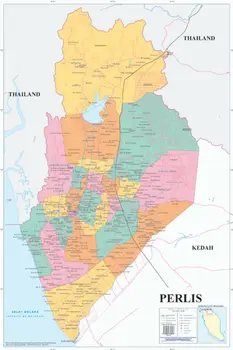 Political Map Of Perlis - Buy Malaysia Political Map Perlis Product on ...