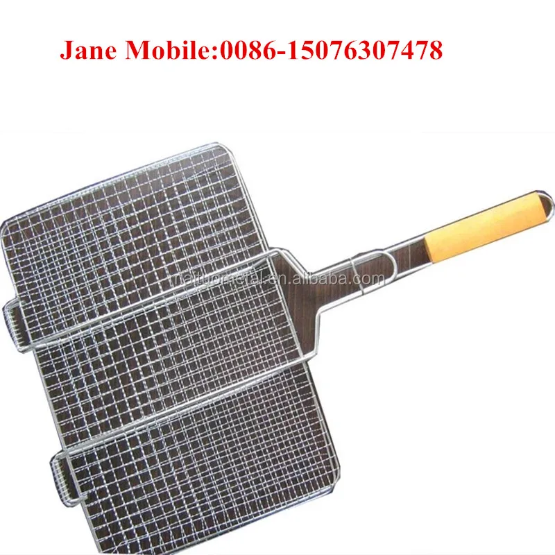 Stainless Steel Barbecue Bbq Grill Wire Mesh Net,Roast Fish Meat Bbq ...