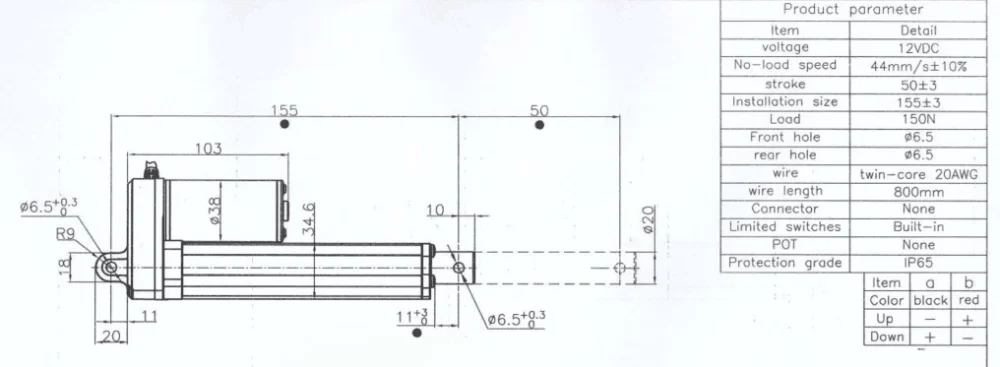 120kg Force Linear Actuator - High Speed & Aluminium Housing