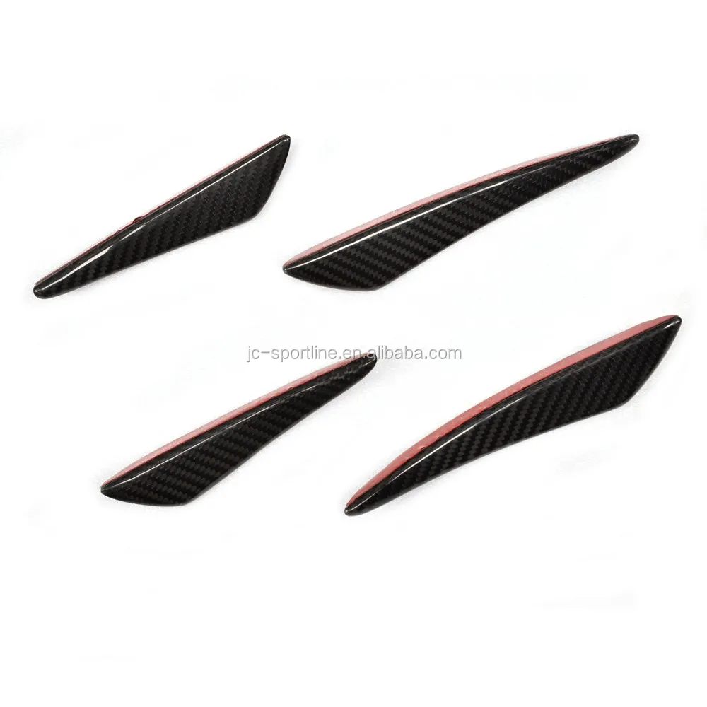 Universal Carbon Fiber Front Bumper Fins Canards Splitters 4pcs/set ...