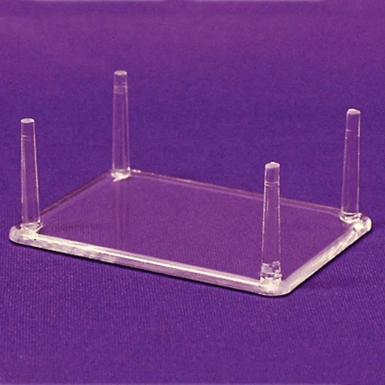 Clear Acrylic Plastic Lucite Plexiglass Fossil Coral Four-peg Stand ...