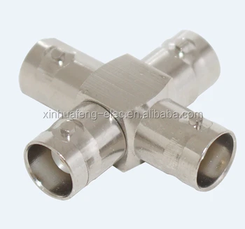 Four Way Bnc Female Cross Type Coaxial Rf Adapter - Buy Four Way Bnc ...