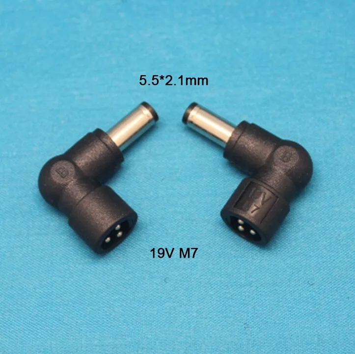 Right Angle 5.5*2.1mm Male To 19v M7 Female Dc Power Jack Plug Adapter ...