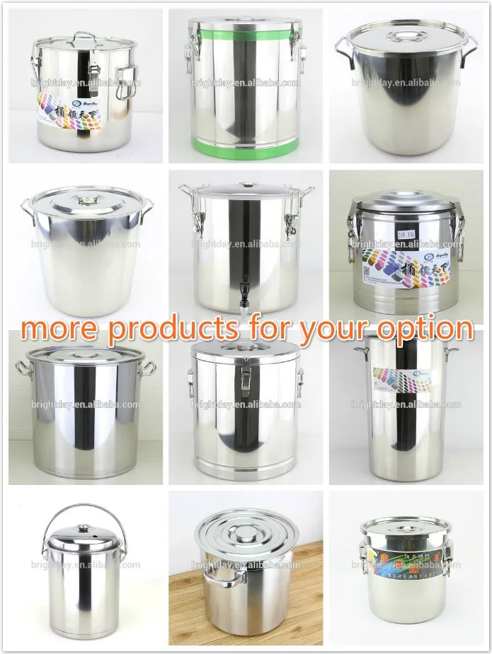 High Quality Large Capacity Stock Pot Metal Barrel Shallow Pot - Buy ...