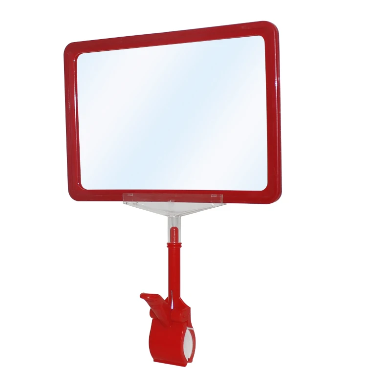 Colored Supermarket Shelf Pop Plastic Price Tag Holder A3 A4 A5 Plastic ...