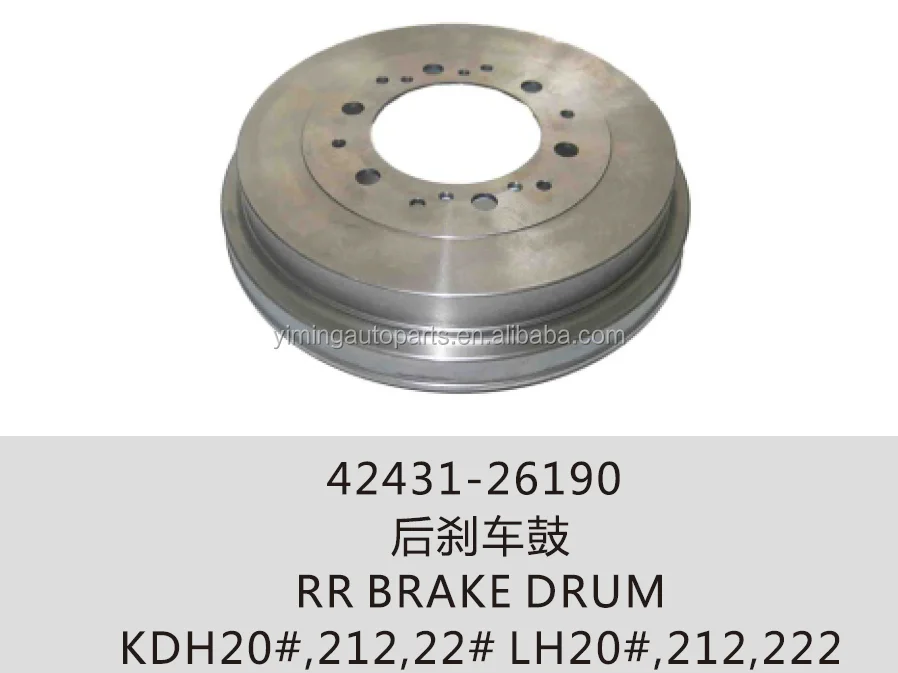42431-26190 rear brake drum for hiace KDH20, View 42431-26190 ...