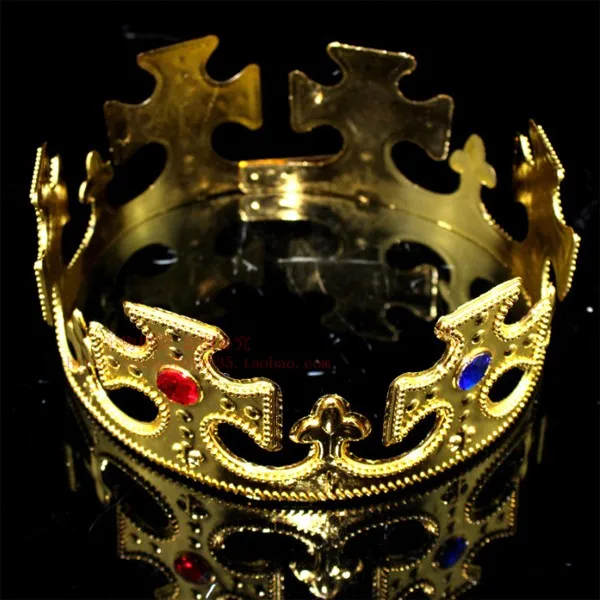 Unique Gold Plastic Jeweled King Crown - Buy Cheap King Crowns,Kings ...
