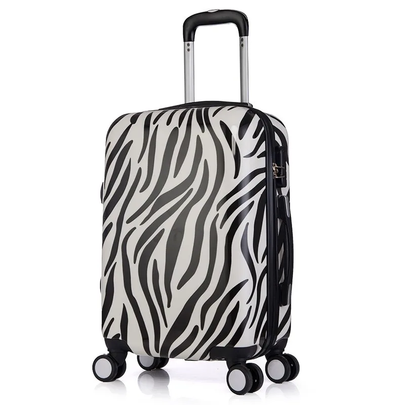 360 Degree Wheels Black And White Color Leopard Print Travel Time ...