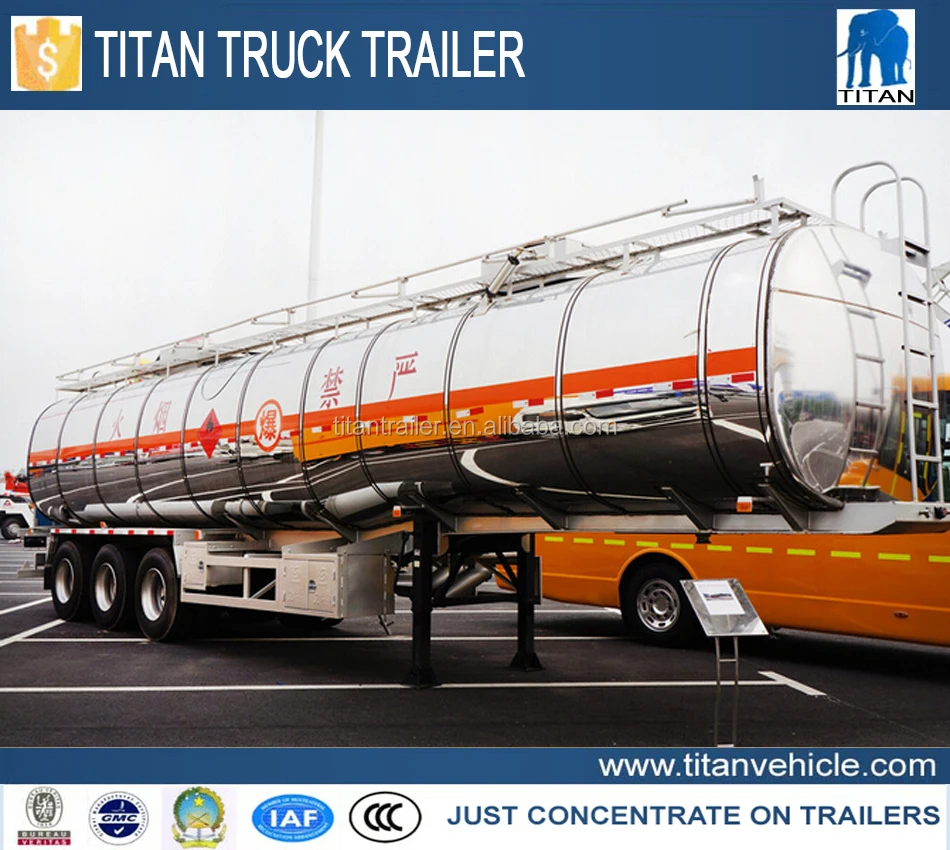 3 Axles 60000 Liters Fuel Tanker Semi-trailer Lift Axle Air Suspension ...