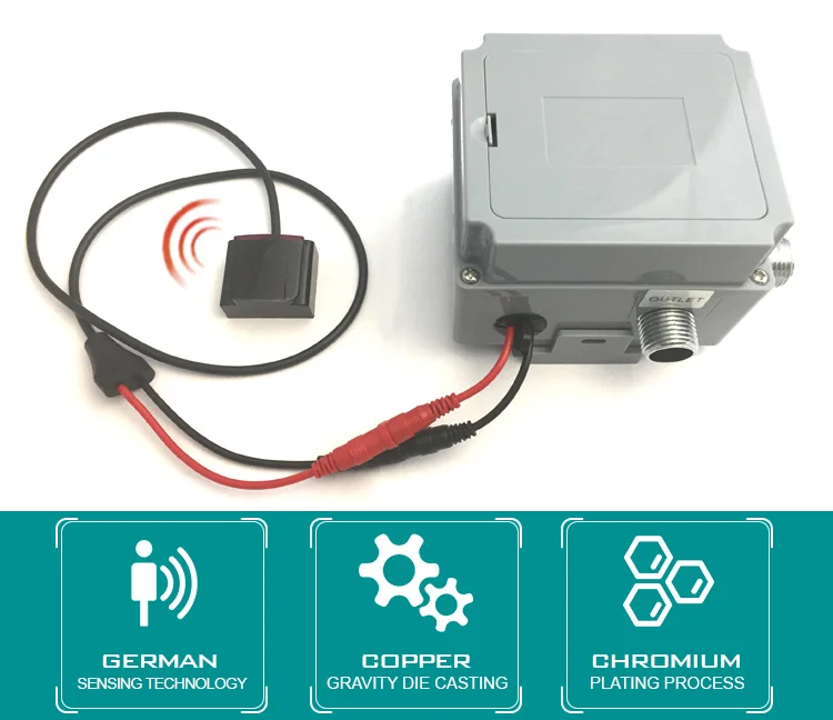 Infrared Sensor Automatic Faucet Brass Solenoid Valve With Control Box ...