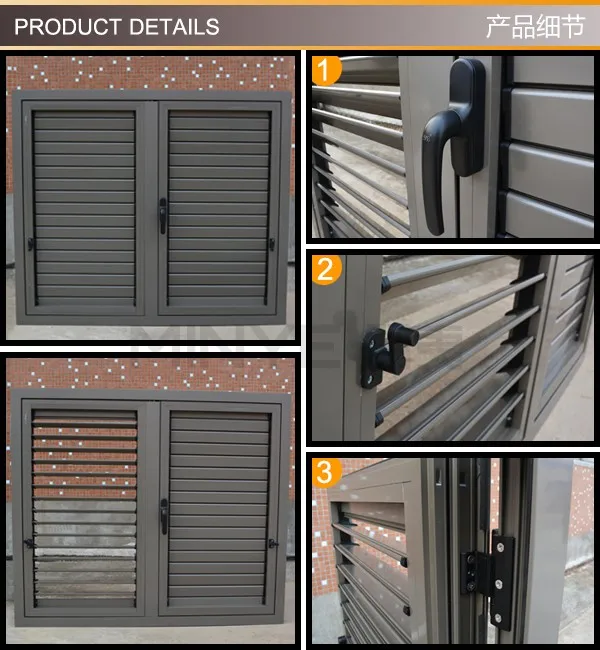 American Style Swing Open Aluminum Shutter Windows Aluminium Plantation ...