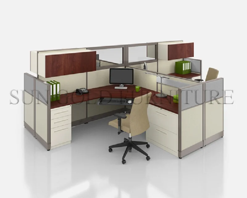 Cubículo de oficina para estación de trabajo de 4 personas - Muebles ...