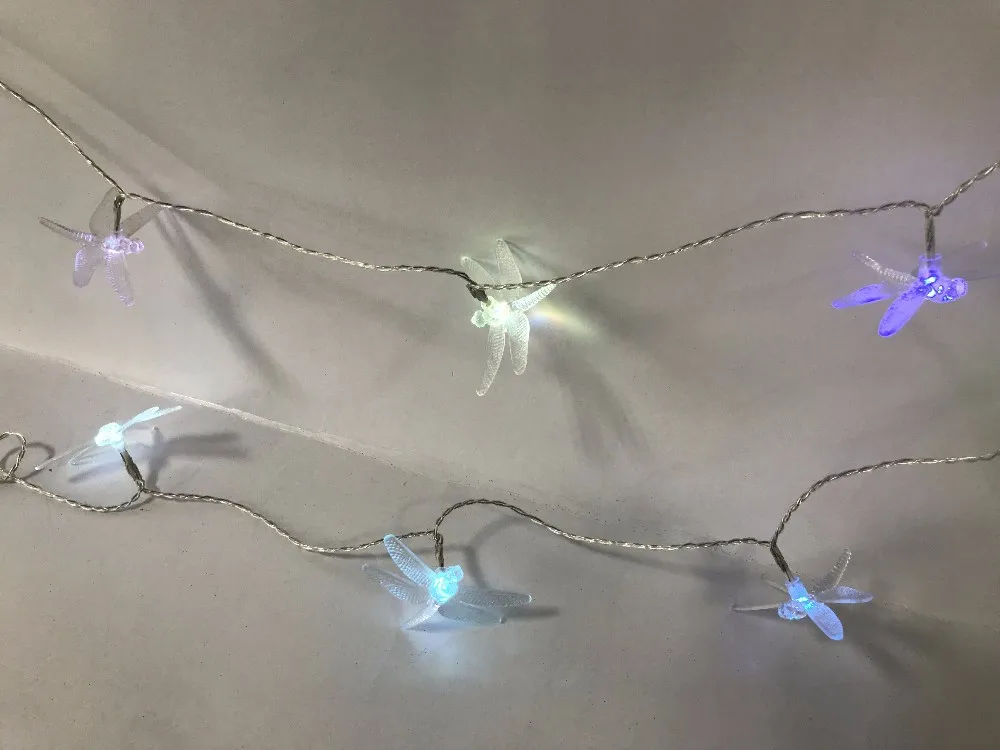 Fancy Holiday Lighting Battery Operated Dragonfly Rgb Light String ...