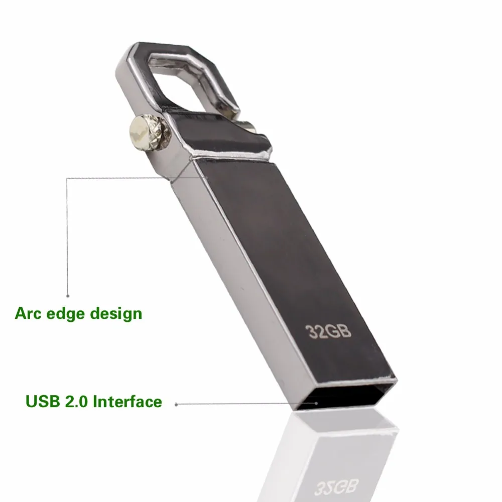 Top Quality Usb Flash Drive Silver Metal Waterproof Pen Drive 4gb 8gb ...