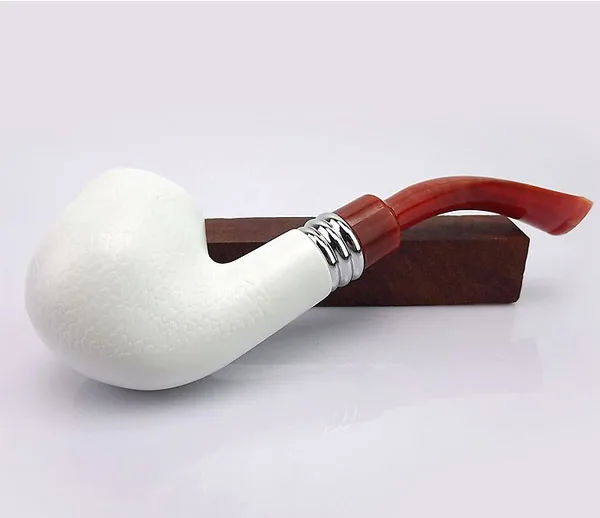 Classic Snow White Stone Tobacco Pipe Resin Smoking Pipe - Buy Snow ...