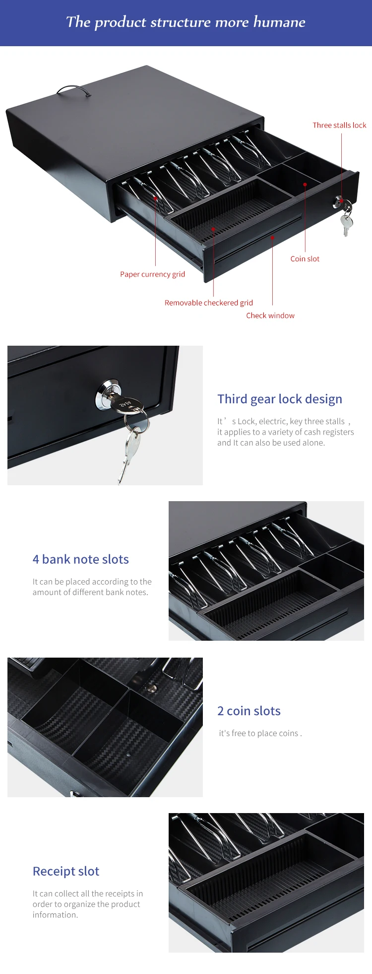 Factory Cash Drawer Supplies 6v,9v,12v,24v Pos Machine Mini Rj11 Insert ...