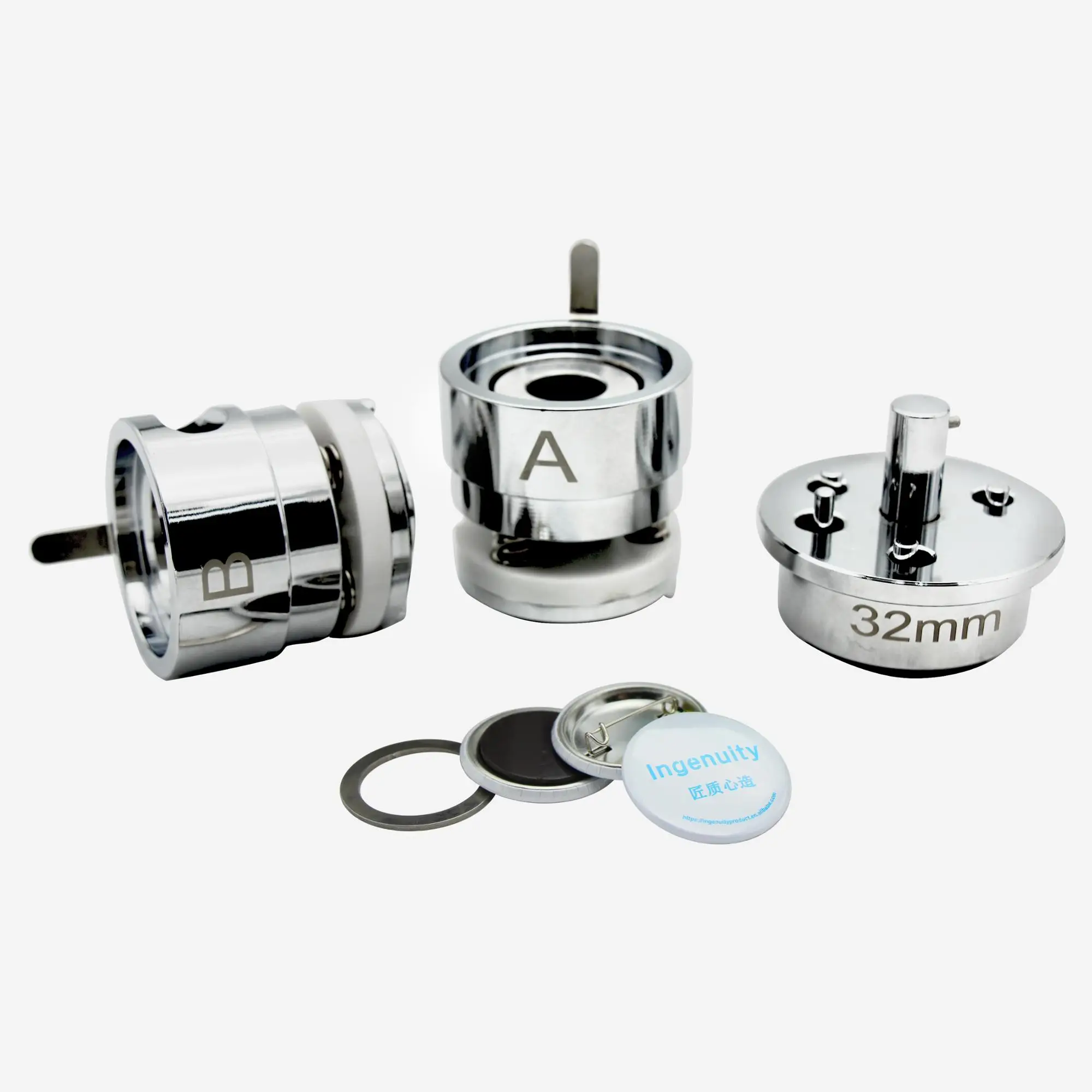 32mm Pin Button Making Machine Metal Mold Components - Buy Metal Mold ...