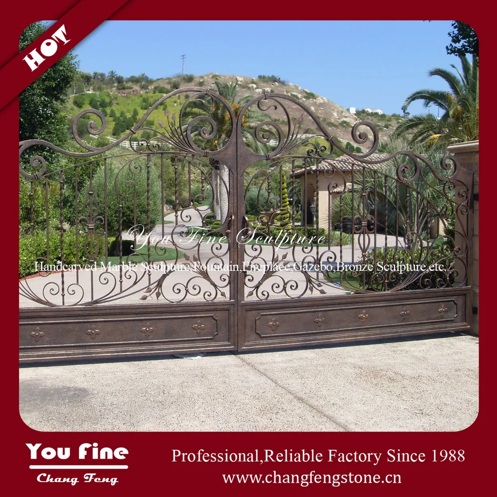 Factory Custom Wrought Iron Gates For Yard - Buy Custom Wrought Iron ...