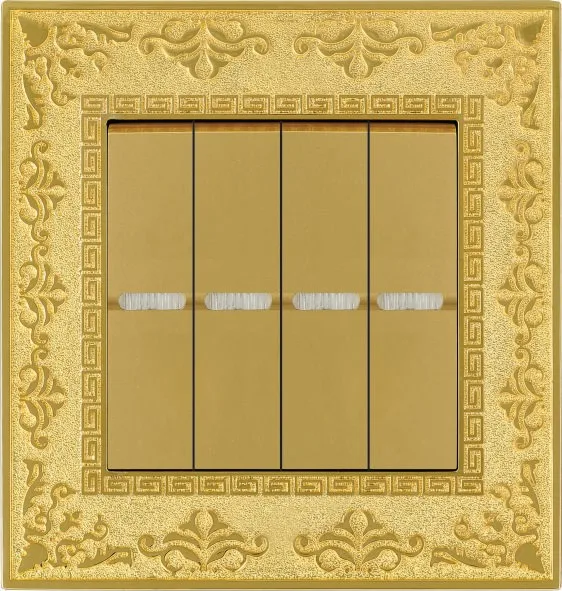 Aulmo Electric Switch Uk Standard New Design Zinc Alloy Luxurious 4 ...