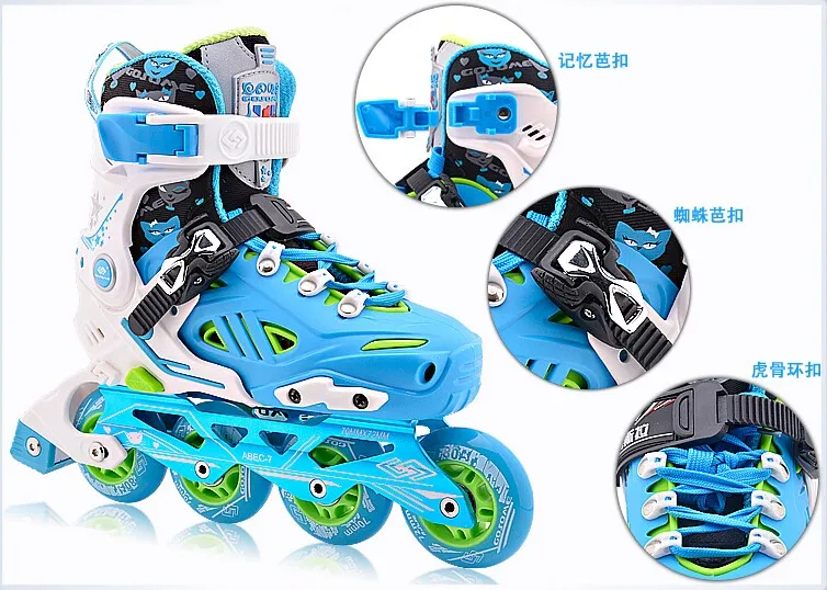 Gosome Hot Pink Inline Skates Double-layer Shoe Shell Roller Skates ...