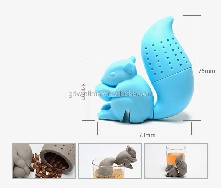 100% Food Grade Squirrel Shaped Animal Silicone Tea Infuser - Buy Tea ...