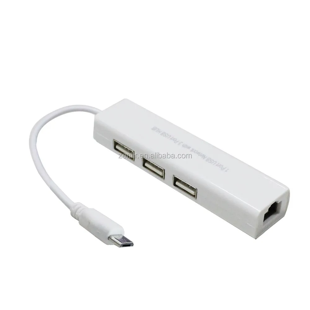 1 Port Usb 2.0 Hub 3 Port Usb Network Adapter Usb To Rj45 Lan Card ...