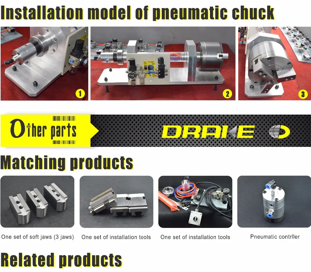3 Jaw Pneumatic Clamping Chucks for CNC Lathe Efficiency